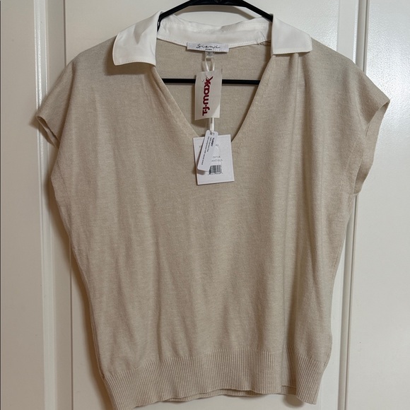 T.J.Maxx | Tops | Tjmaxx Cream Collared Knit Top | Poshmark